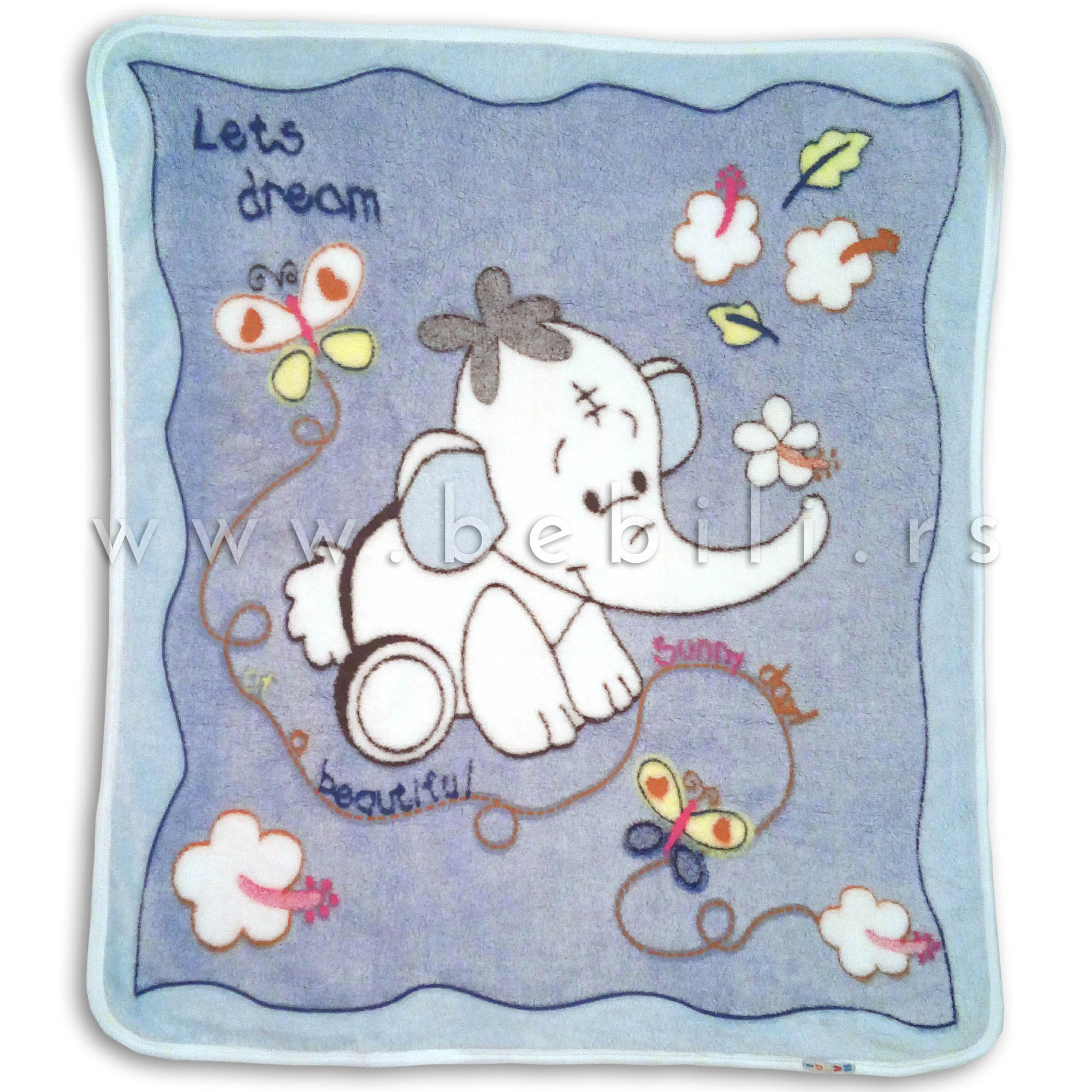 Ćebe za bebe 100x80cm Plavo - Bebili