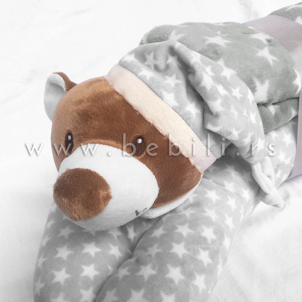 Jastuk i ćebence za bebe siva - Bebili