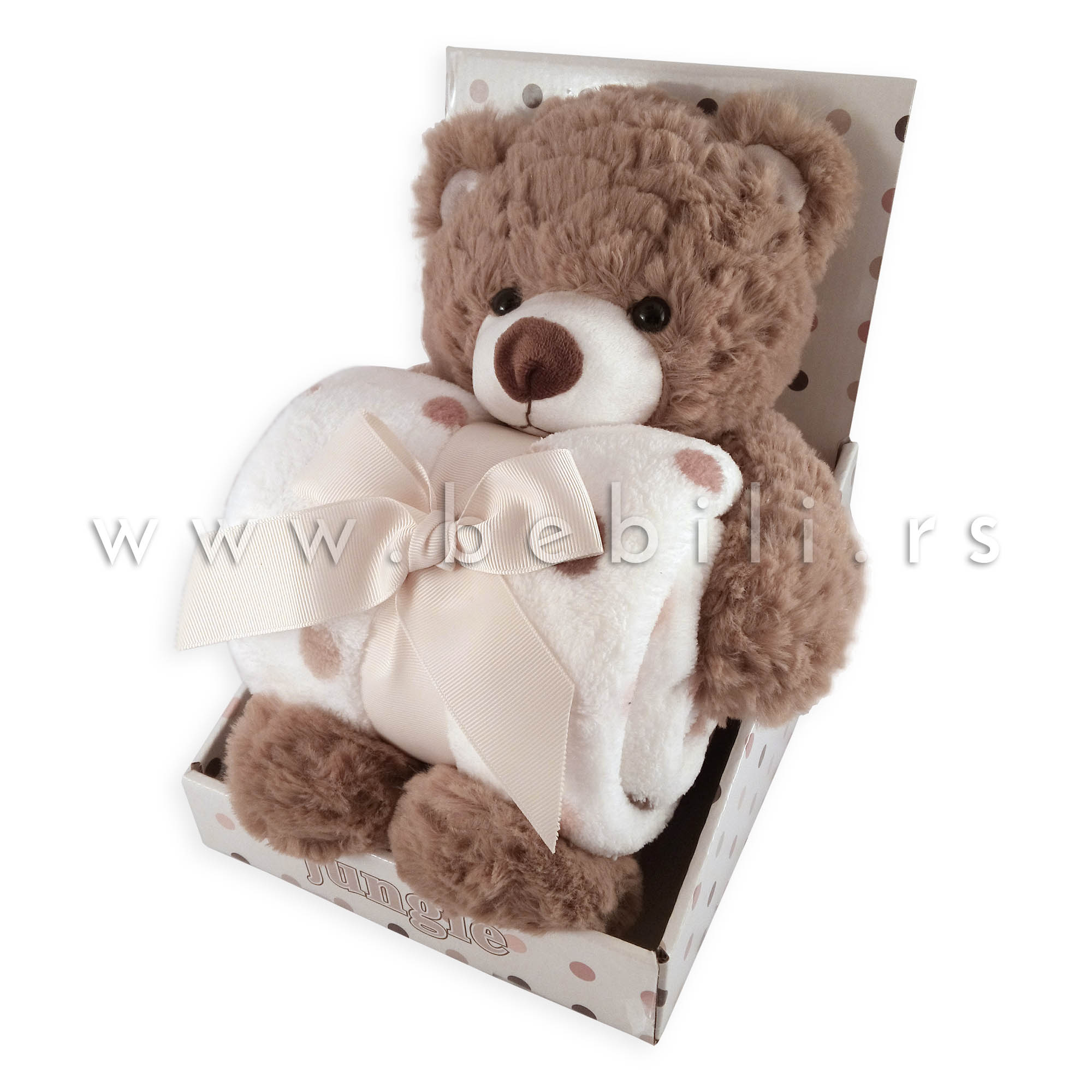 Bebi poklon set ćebe i igračka Teddy brown - Bebili