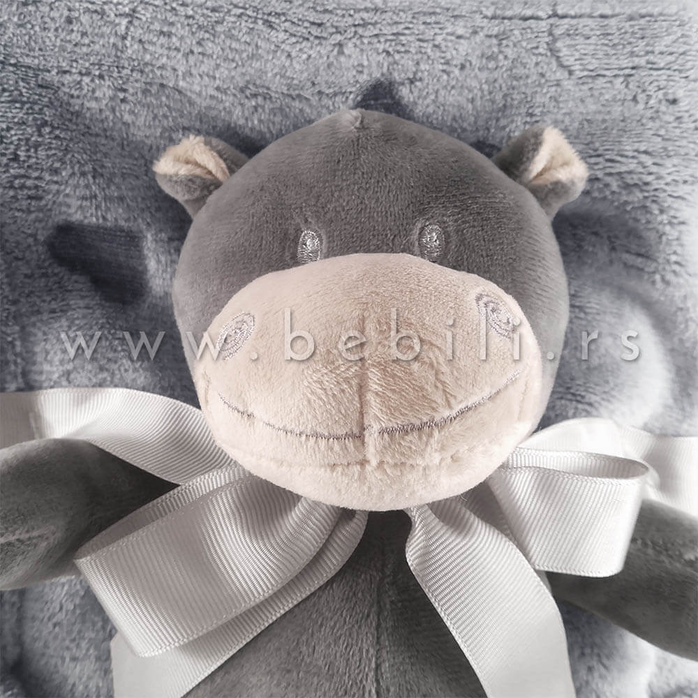 Jungle Ćebence za bebe sa igračkom medom Siva - Bebili