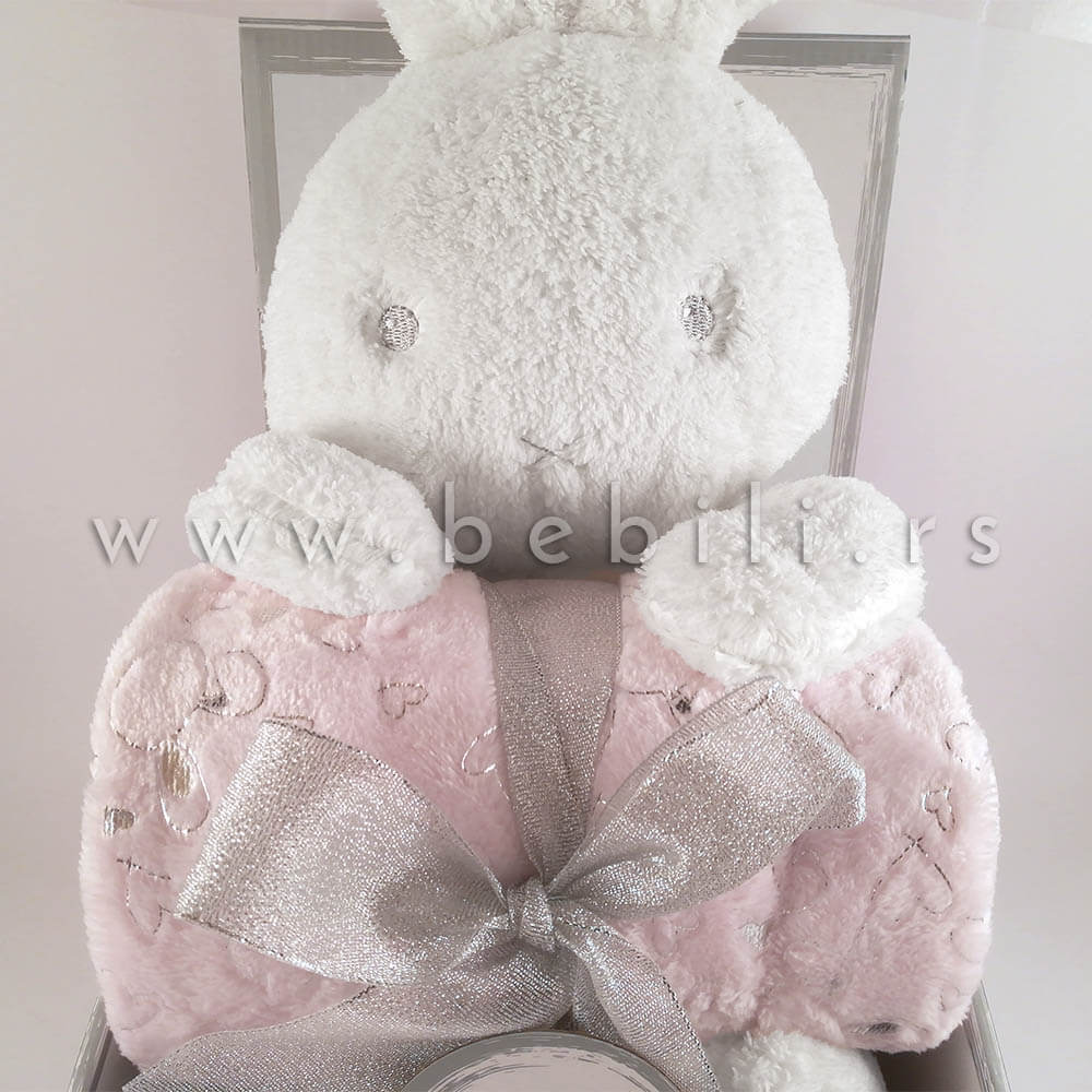 Jungle Bebi poklon set ćebence sa igračkom Rozi zeka - Bebili