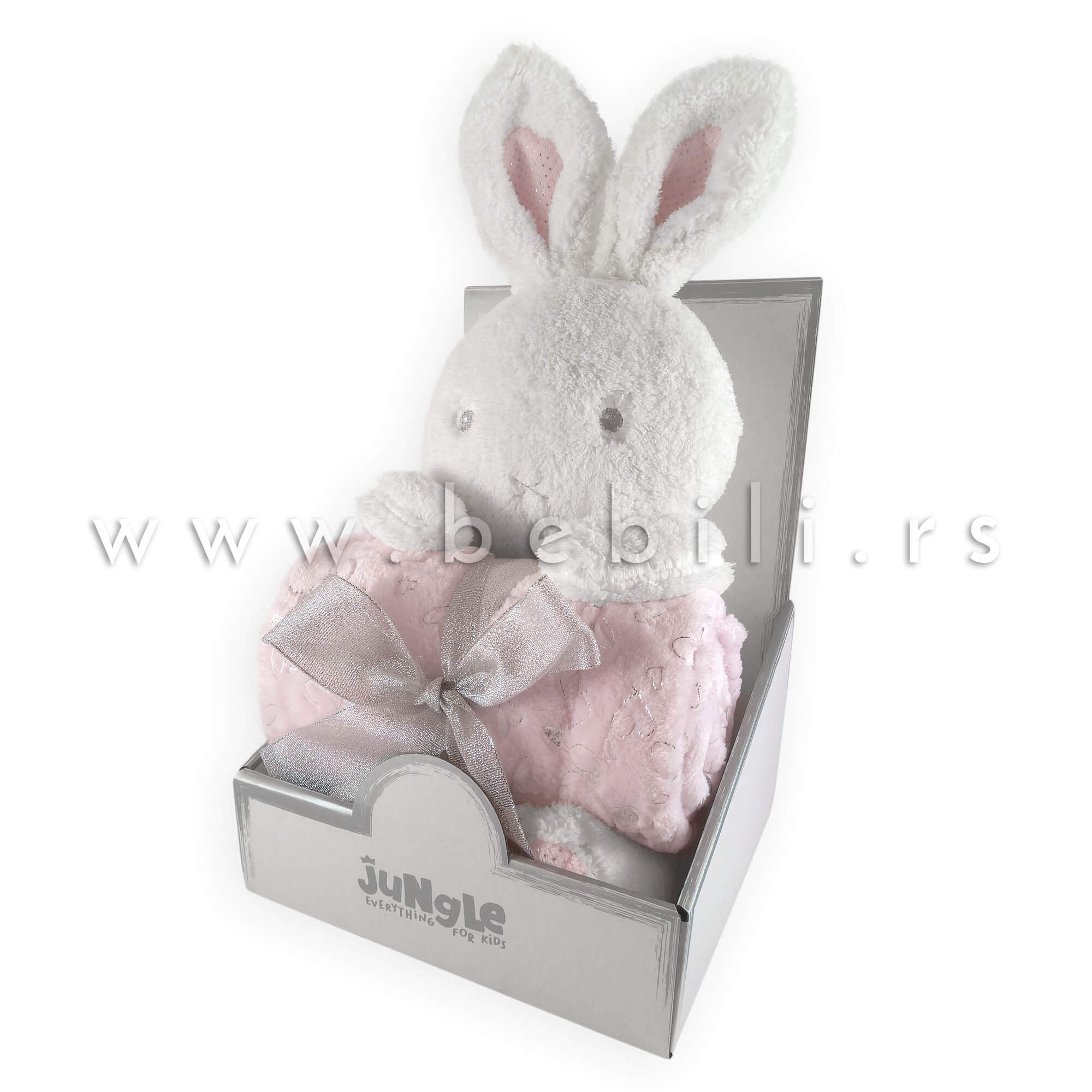 Jungle Bebi poklon set ćebence sa igračkom Rozi zeka - Bebili