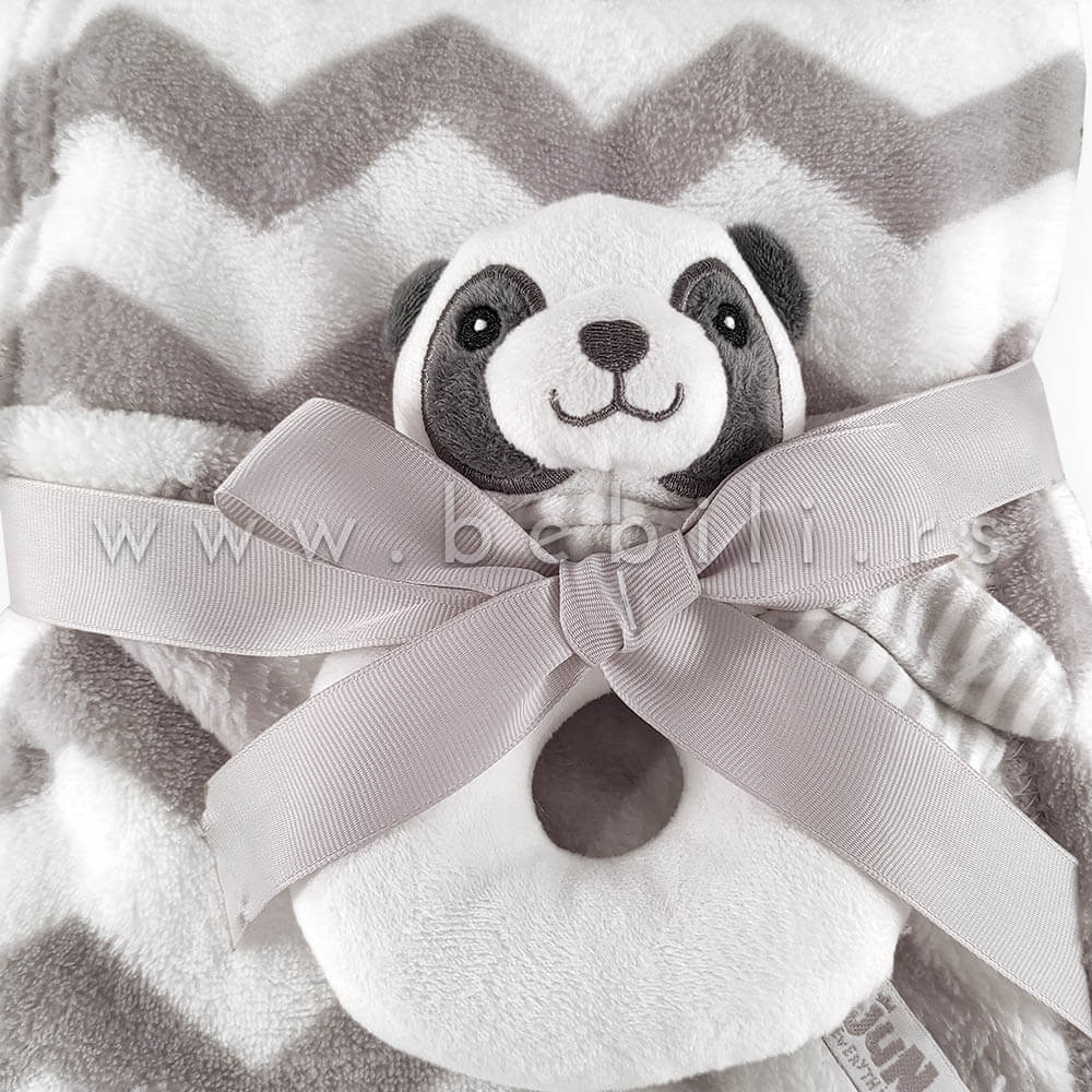 Jungle Ćebe za bebe + zvečka Panda - Bebili