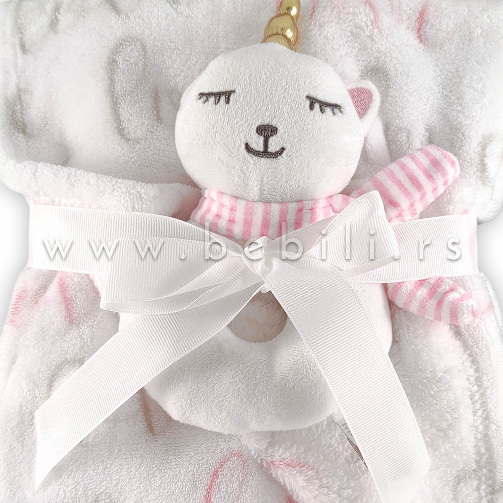 Jungle Ćebe za bebe + zvečka Unicorn - Bebili