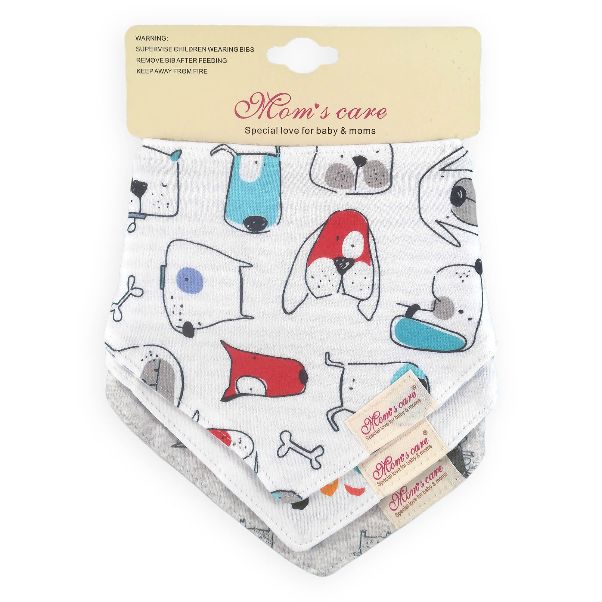 MomsCare Pamučne portikle 3/1 Psići - Bebili