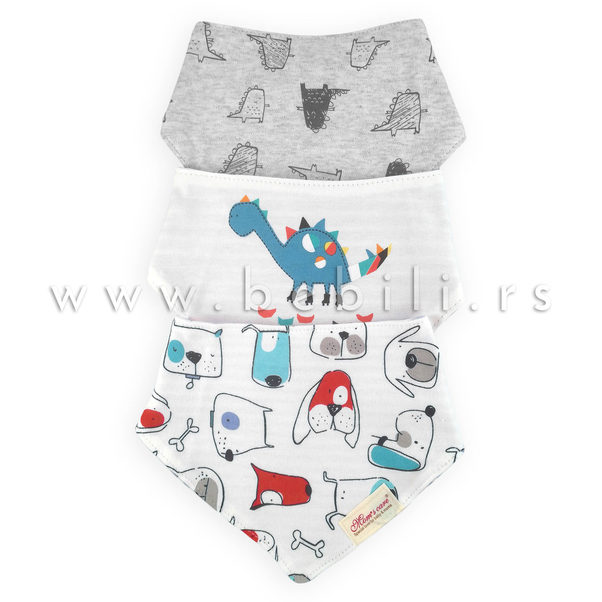 MomsCare Pamučne portikle 3/1 Psići - Bebili