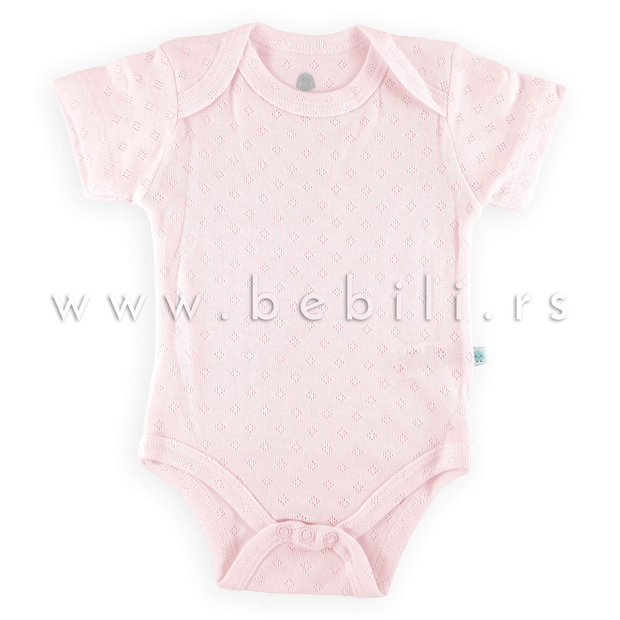 MyBaby Pamučni bodi za bebe kratki rukav Roze - Bebili