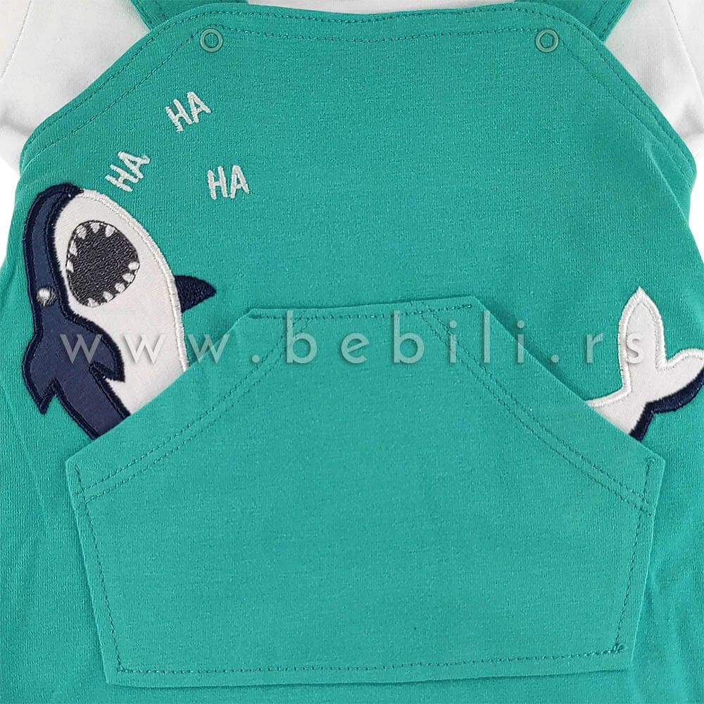 Ready Pamučna zeka sa tregerima + majica Ajkulica - Bebili